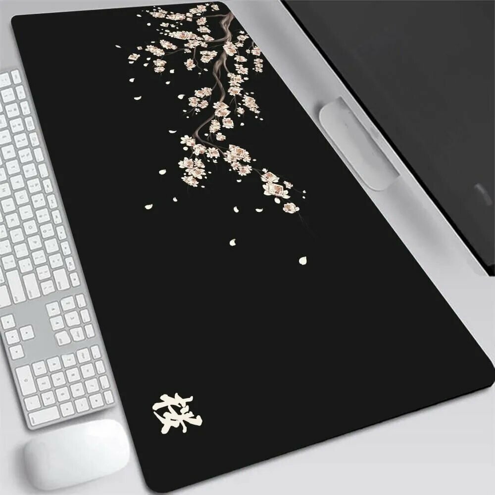 Sakura Коврик для мышки, XXL, белый, черный матовый