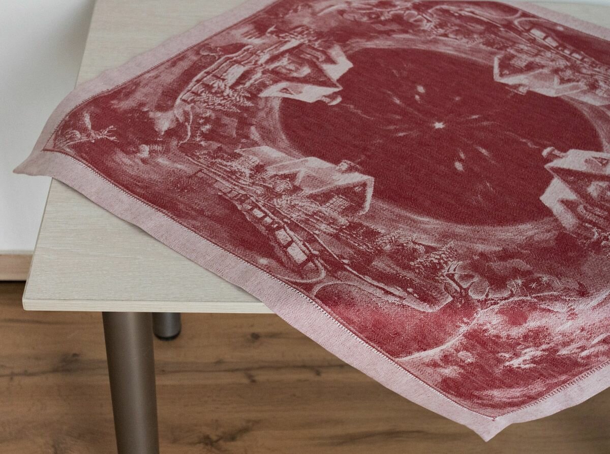 Скатерть лен/хлопок "Рождественская ночь" 84х84 см. Яковлевский жаккард