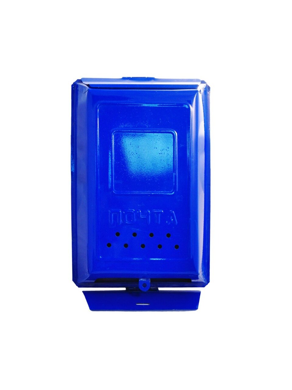 Почтовый ящик без замка синий, металлический, для писем, Китай, 410х270х80 мм