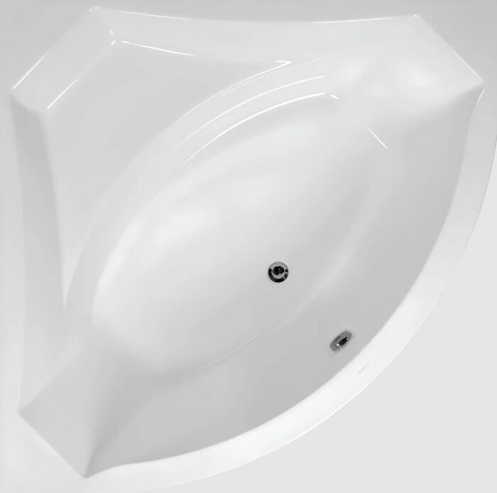Акриловая ванна Vagnerplast Veronela corner VPBA140VEA3X-04 без опоры 140x140 см, угловая, пристенная, белая, четверть круга, с сиденьем
