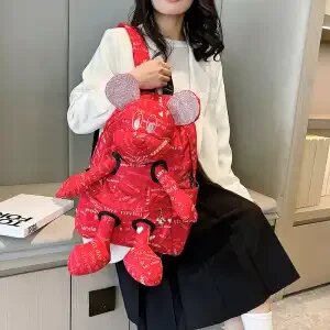 Модный блестящий бриллиантовый набор Disney, рюкзак с Микки Маусом, аниме, студенческая милая кукла, легкий рюкзак большой емкости для хранения