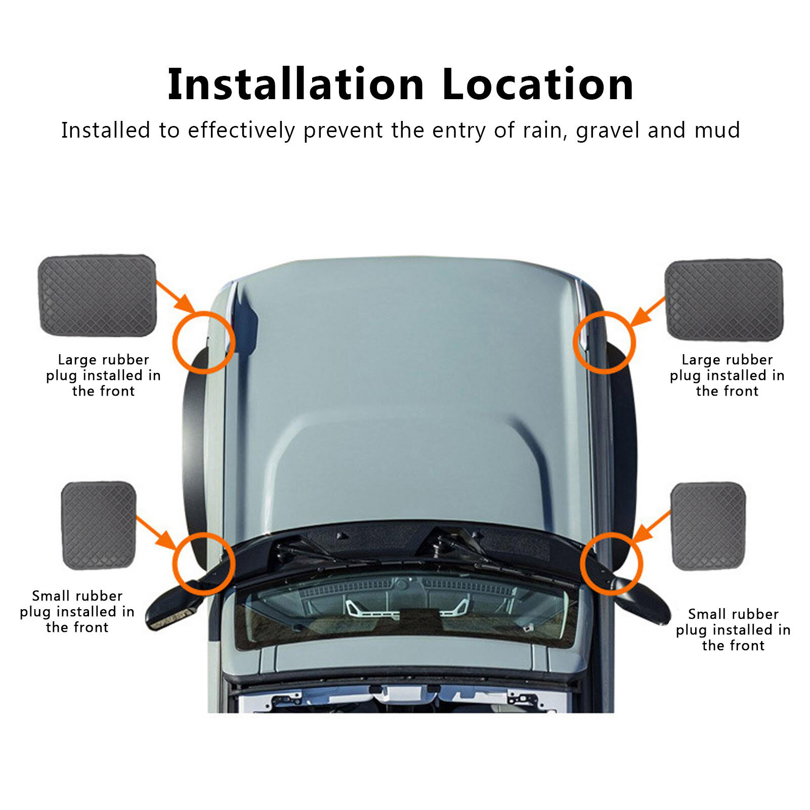 4 шт. Защитные заглушки для переднего бампера, защита осевой заглушки, грязезащитный чехол, замена для Ford Bronco 2 4 двери 2021‑2023