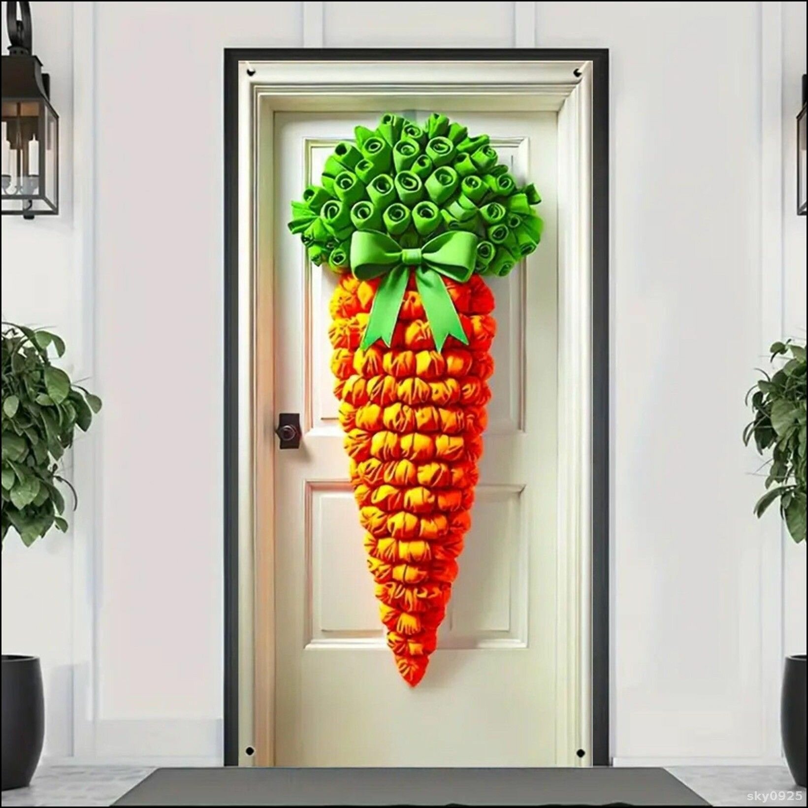 Эксклюзивная пасхальная штора 90x180 см с дизайном кролика и яйца для декора двери