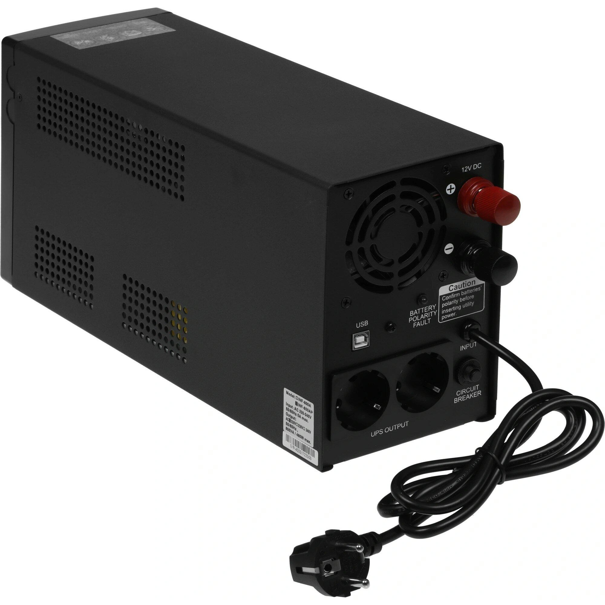ИБП PowerCom INF-800 480ВА/480Вт без аккумулятора А•ч 2 шт — фото 1