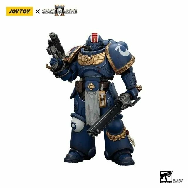 Фигурка в масштабе 5 дюймов (около 12,7 см) серии JoyToy Toys Warhammer 40 000 Лейтенант Ультрамаринов Титус (Коллекционное издание)