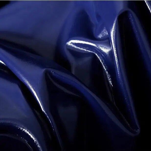Эластичная искусственная кожа PU для пошива Темно-синий, 14 navy blue