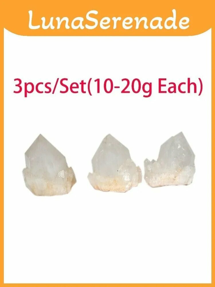 Luxurious натуральная жеода из ананасового кварца с кристаллами, белый кварц, 3 шт./набор (10 20 г каждая)