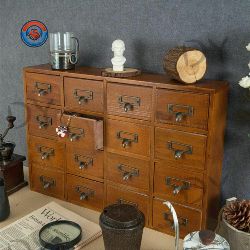 Комод-органайзер в китайском ретро-стиле, 16 выдвижных ящиков из цельного дерева, настольный шкаф для чая, кофе и мелочей, подарок на новоселье