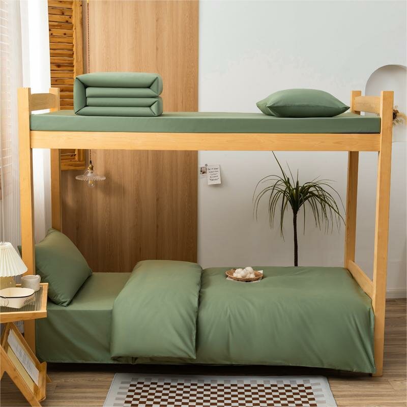 Трехкомпонентный комплект постельного белья для студенческого общежития, односпальное постельное белье, полный комплект, шестикомпонентный набор для общежития, оптовая продажа, свежий чистый хлопок