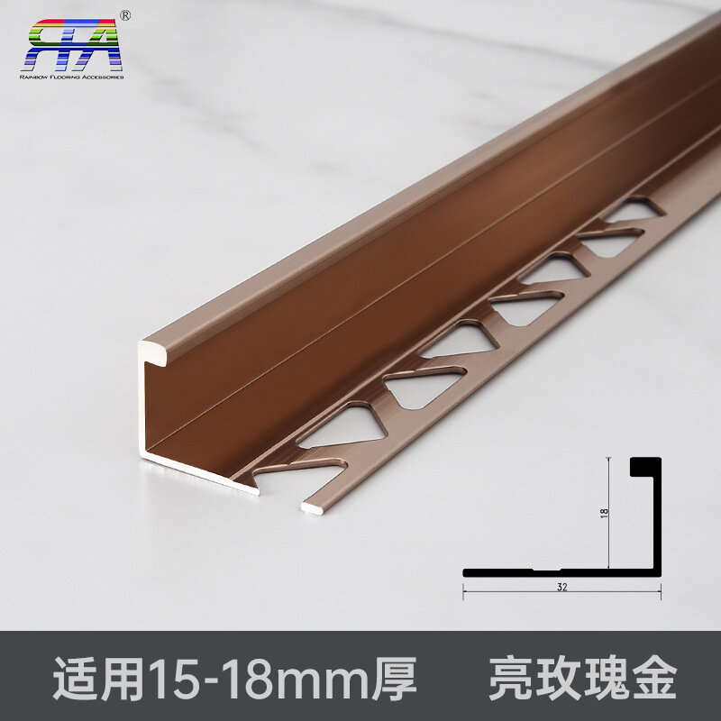 Алюминиевый уголок для плитки, кромка для деревянного пола, каменная кромка, угловая кромка, уплотнительная лента, плинтус