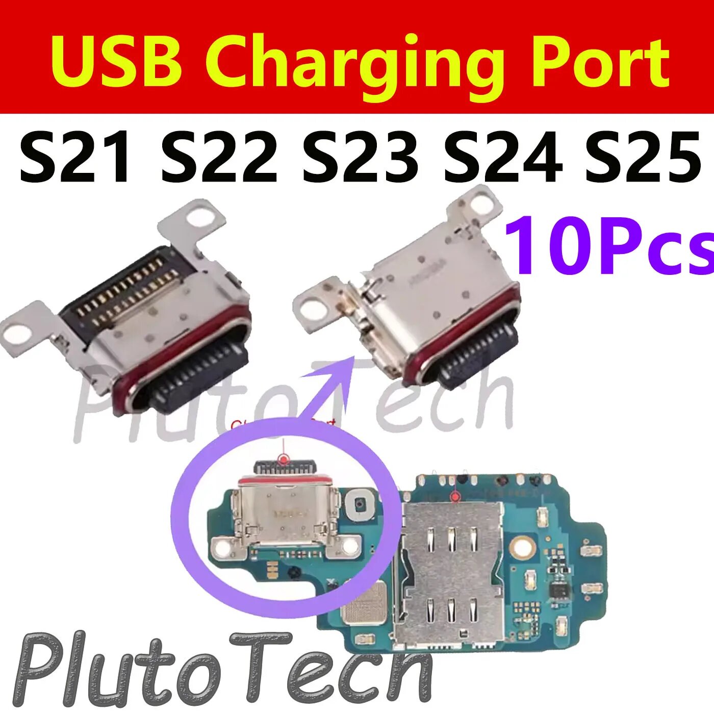Разъем USB для зарядки для Samsung Galaxy S25 S24 S23 S22 S21 S23fe S21FE Plus Ultra