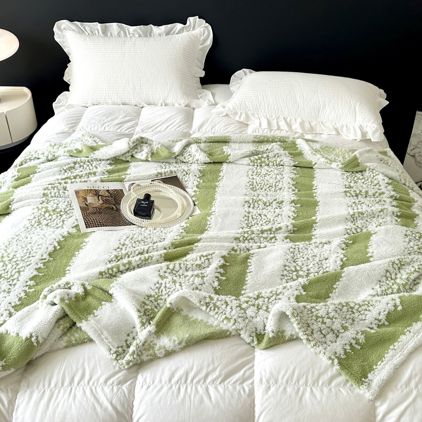 Плед для внешней торговли, катионный жаккардовый вельветовый плед, многофункциональный коралловый флисовый плед, офисный фланелевый плед