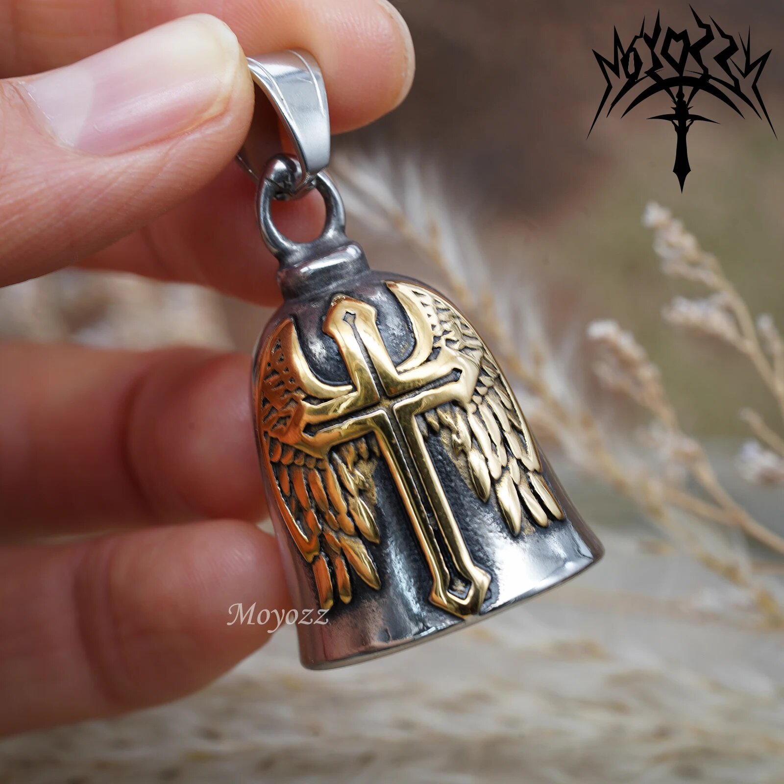 Золотой мотоциклетный колокольчик Gremlin из нержавеющей стали 316L Золотой