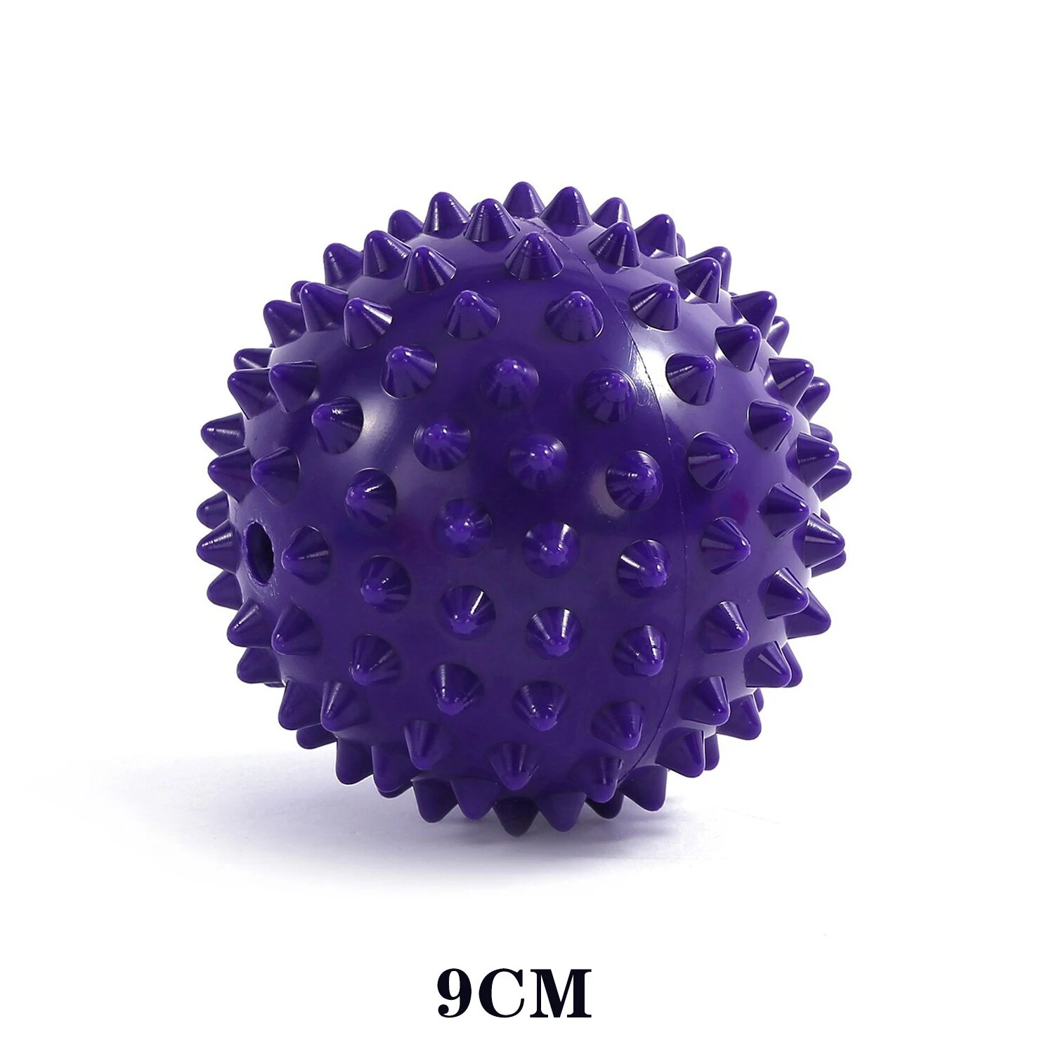Прочный массажный мяч с шипами из ПВХ, триггерная точка, спортивный фитнес, руки, ноги, подошвенное облегчение боли, облегчение фасциита, 7 см/9 см, мяч для йоги Фиолетовый, Purple-9CM