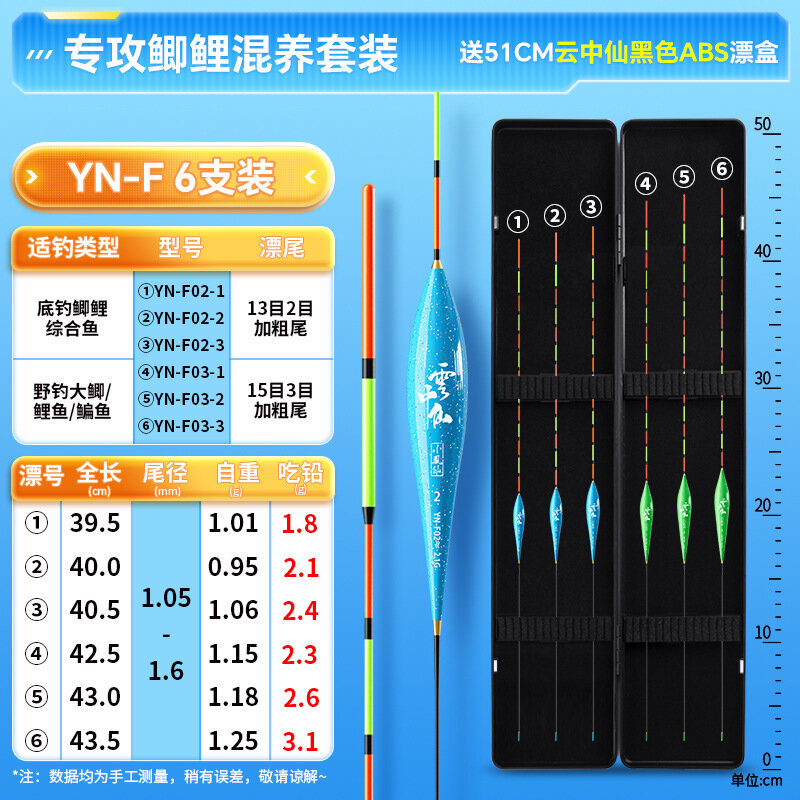 Набор поплавков для рыбалки Xiaofengxian с коробкой для поплавков, высокочувствительный поплавок для дикой рыбалки, нано-утолщенный привлекательный поплавок для карася с поплавком