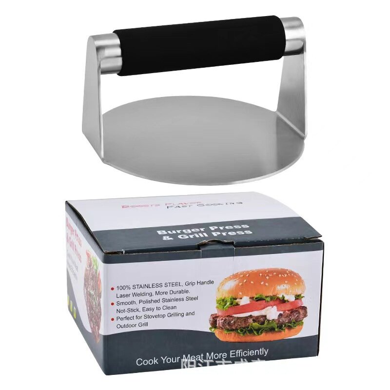 Кухонный инструмент для кросс-бордер 430 нержавеющая сталь пресс для мяса стейк бургер пресс для пирожков антипригарный для домашнего выпечки