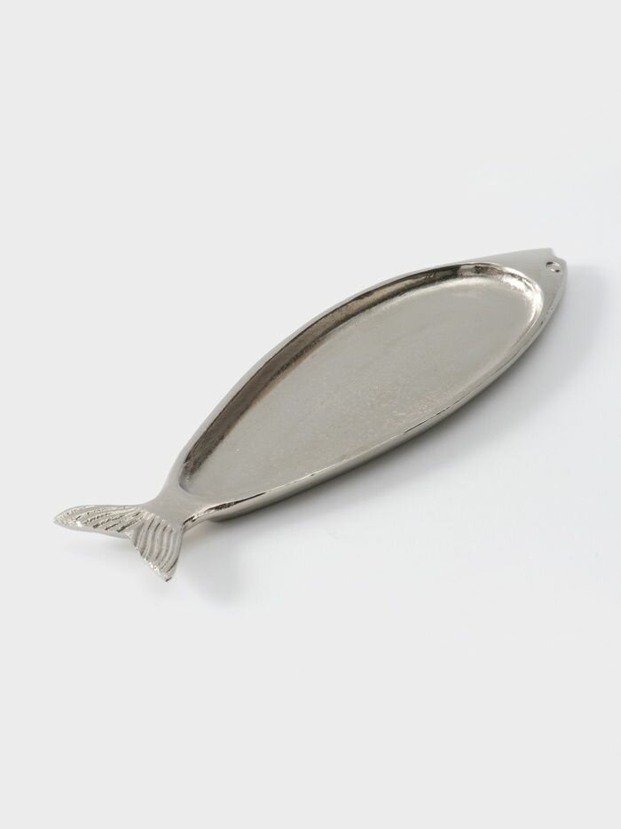 Блюдо сервировочное Рыбка , 41.5 12 2 см, алюминий
