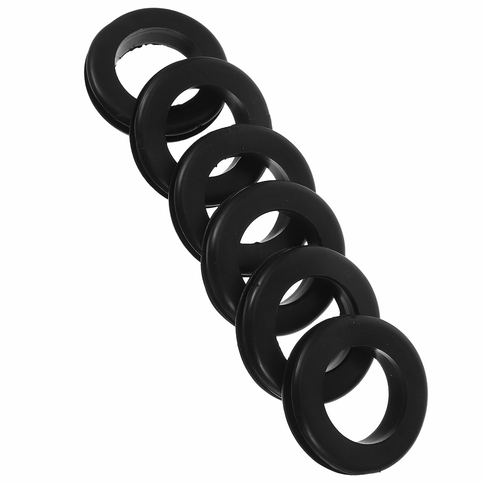 Двусторонняя защитная решетка для проводов, черное резиновое кольцо, направляющая для проводов, заглушка для сквозного отверстия, защитная втулка для проводов (DT25*30) 6 шт.