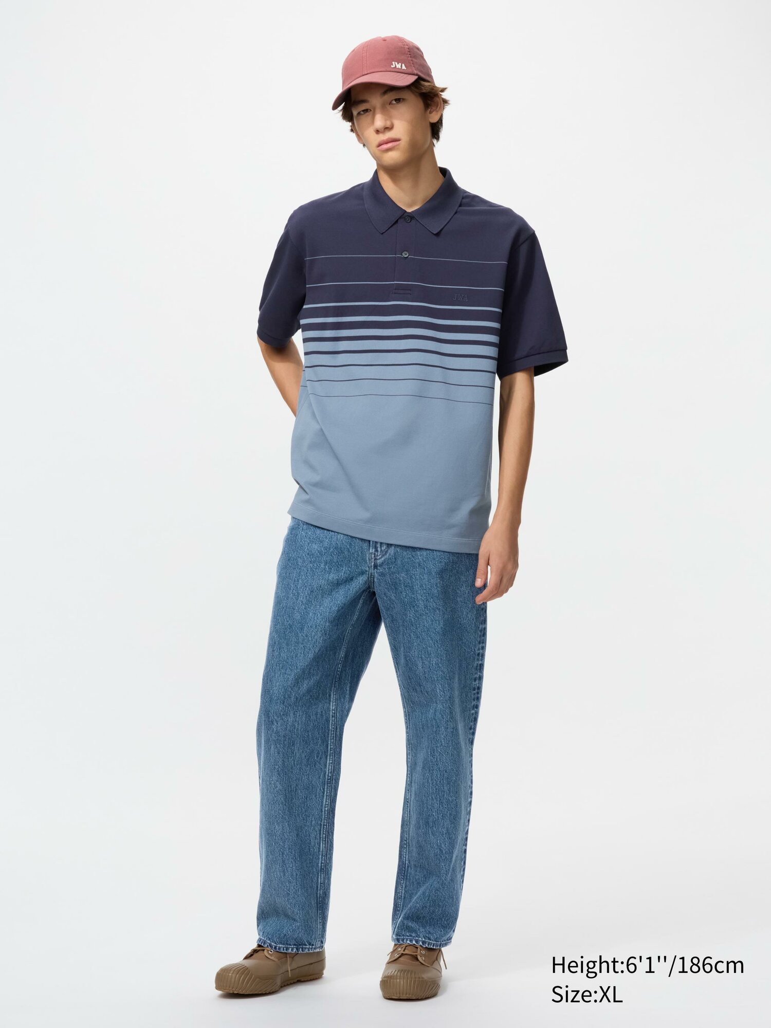 Рубашка Uniqlo DRY PIQUE, размер M, navy — фото 1