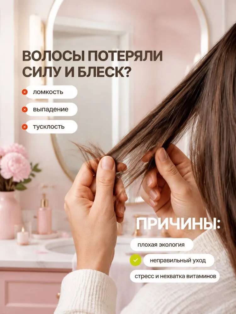 Твердый шампунь для волос с женьшенем и Polygonum Multiflorum, укрепляющий уход, против выпадения волос, 2 шт — фото 1