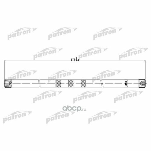 Шпилька, торсион Patron PTB1005 для Renault Megane I, Scenic I