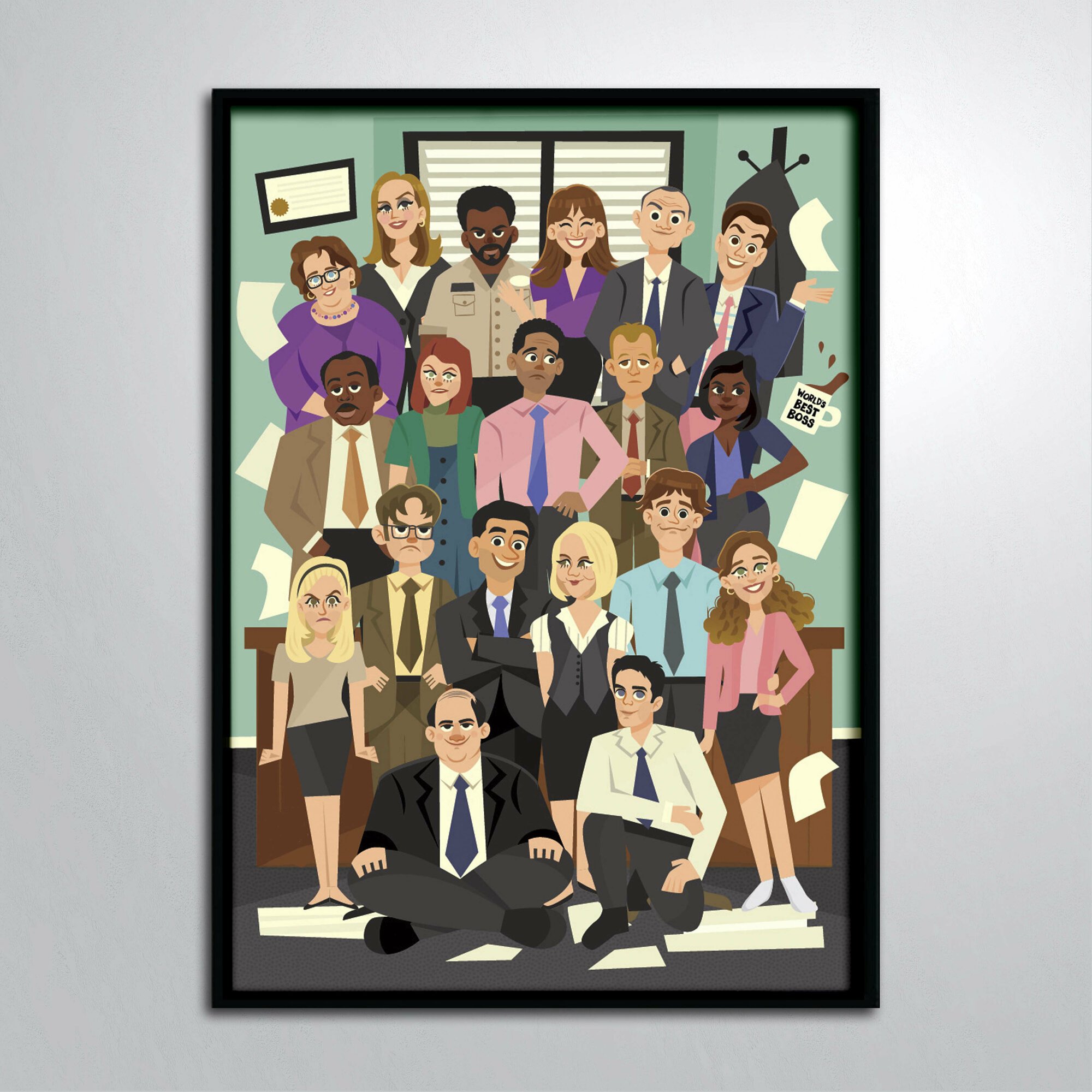 Постер без рамы/Сериал Офис Арт Персонажи The Office