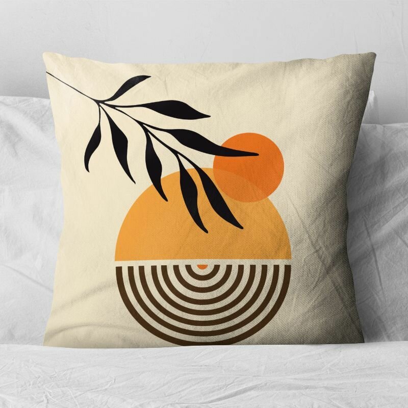 Чехол для подушки Закат Геометрия велюр 40х40