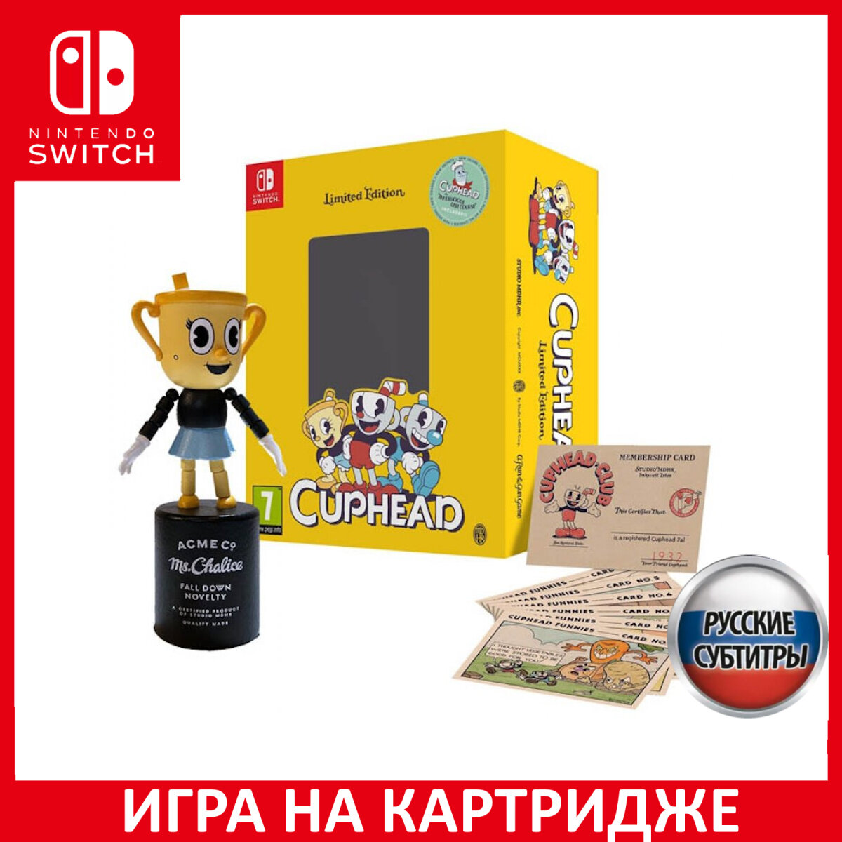 Игра Cuphead Limited Edition Switch Русская Версия Картридж на Nintendo Switch