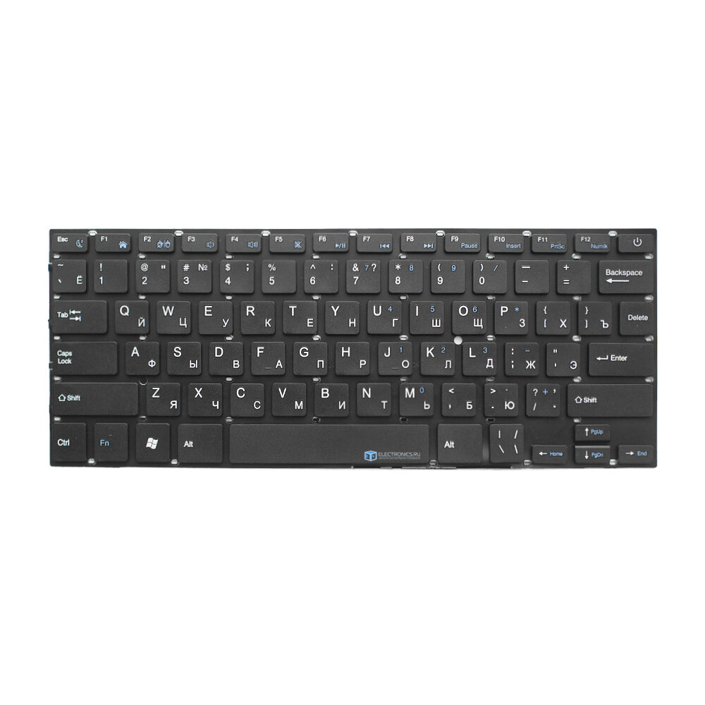 Клавиатура для ноутбука Prestigio Smartbook 141A / Smartbook 141 C2 PSB141C02 / Smartbook 141C PSB141C01 - черная