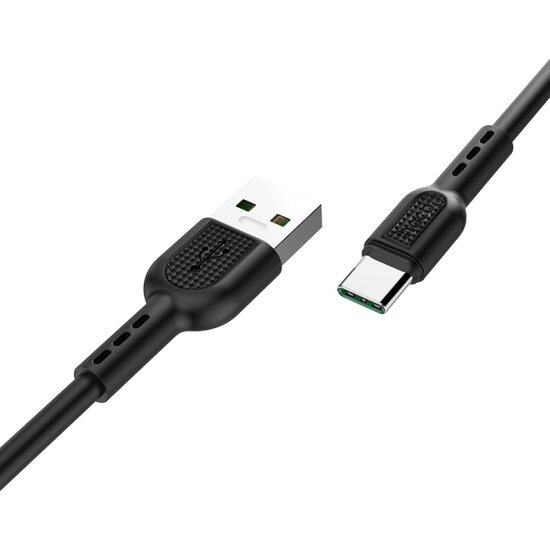 Кабель USB2.0 Hoco AM/Type-C, 5А, X33, 1м, черный