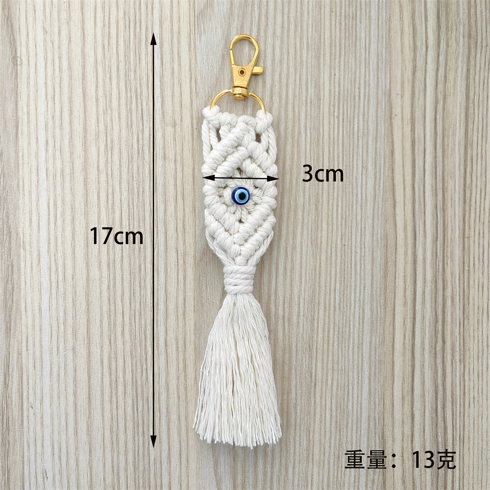 Трансграничные взрывные модели ручной работы из белой хлопчатобумажной нити голубой глаз брелок сумка подвеска