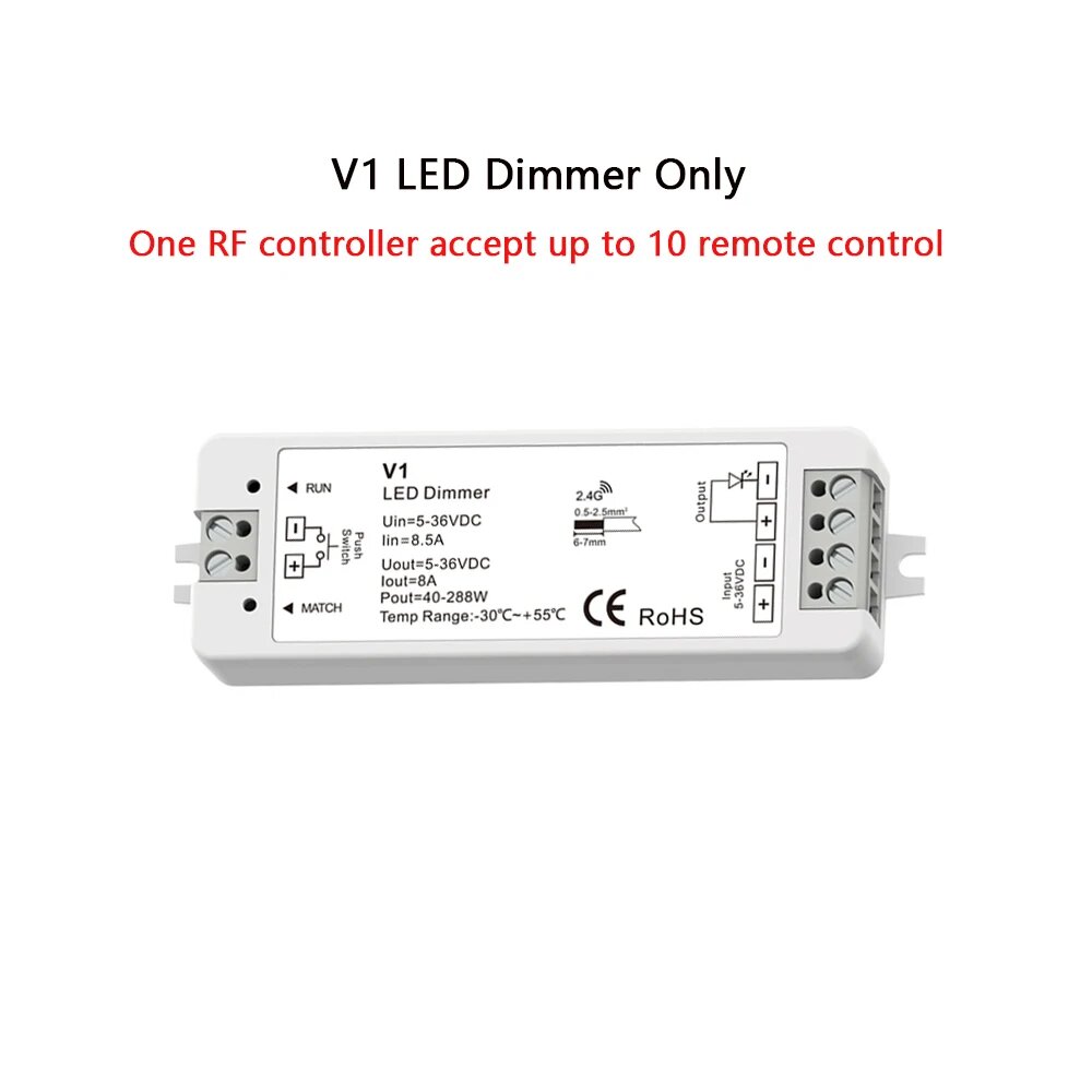 CENFAYA беспроводной диммер V1 для светодиодной ленты Белый, 1XV1 Only