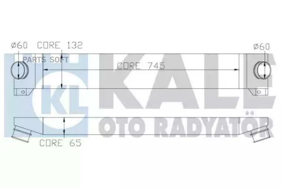KALE 343210 Радиатор интеркулера для а/м Fiat Ducato (06-) Citroen Jumper (06-) Peugeot Boxer (06-) 2.2D паяны ()