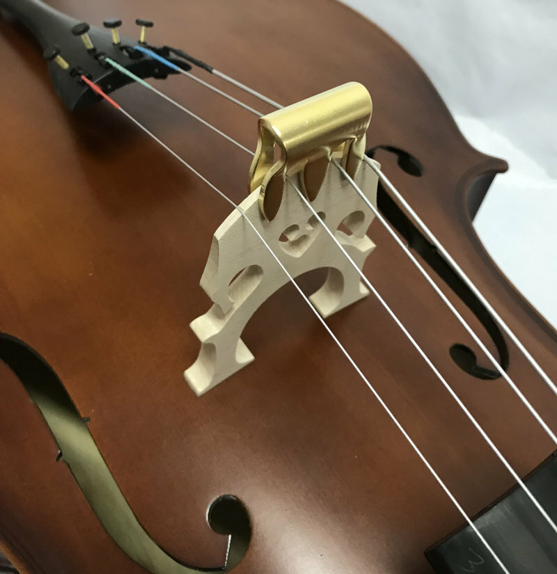 Сурдина для виолончели "Мозеръ" MV-2, размер 4/4 - 3/4, латунная, золотистая