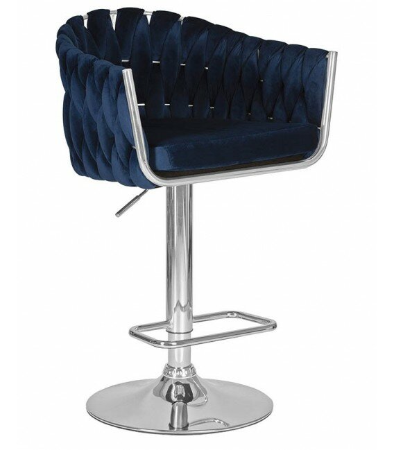 Стул барный DOBRIN MARCEL LM-9692 велюр синий