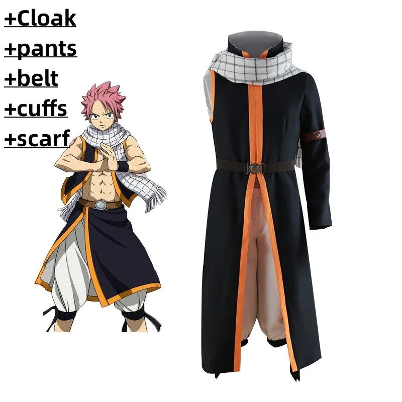 Косплей костюм Fairy Tail Natsu Dragneel WICCON Бордовый, XXL, C1P1