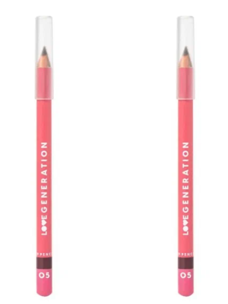 Карандаш для губ Love Generation Lip Pencil тон 05 Темный серо-коричневый, 1.2 гр, 2 шт