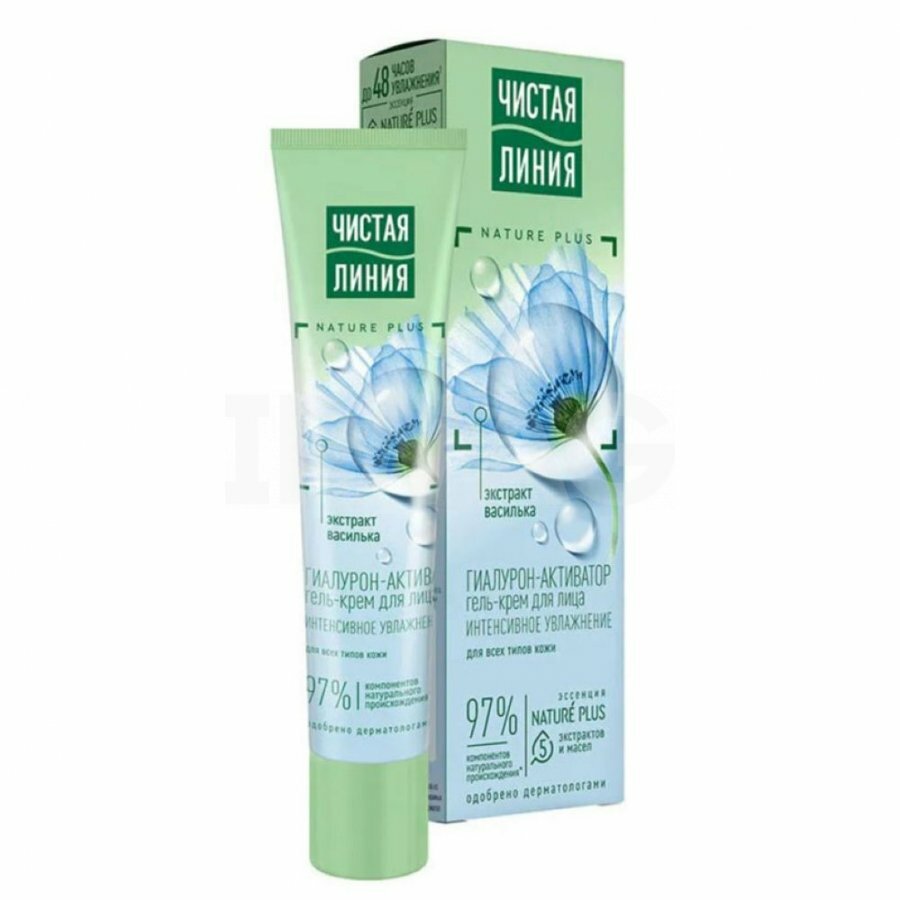 Крем-гель для лица чистая линия 40мл Гиалурон-активатор для всех типов кожи NEW