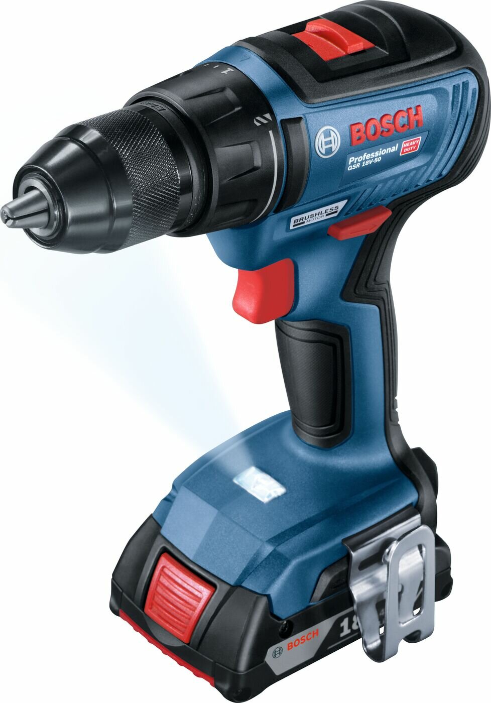 Дрель-шуруповерт Bosch Professional Heavy Duty GSR 18V-50, аккумуляторная, артикул 06019H5020