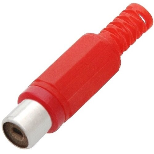 Гнездо RCA Premier 1-201RD на кабель - красный