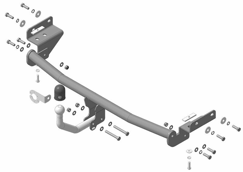 Фаркоп АвтоСтандарт для Hyundai Solaris 2010-2017, Kia Rio 2011-2017 (оцинк. Шар)(паспорт и сертификат в комплекте)(без электрики) H104A