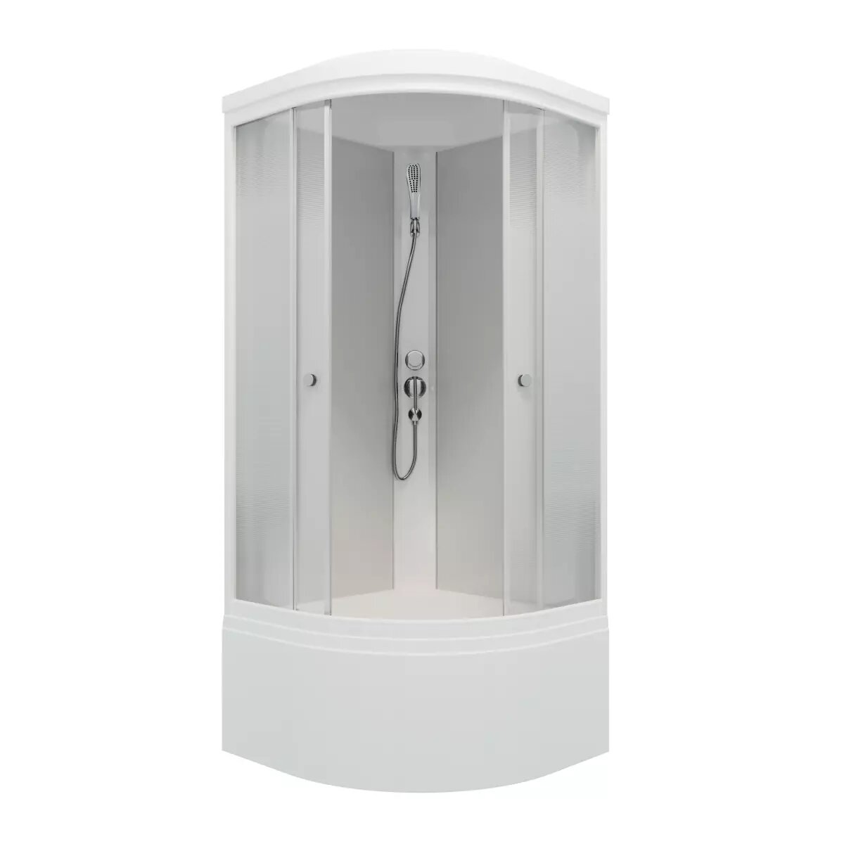 Душевая кабина Triton Лайт 90х90 Б, глубокий поддон, лайт, четверть круга, цвет профиля белый