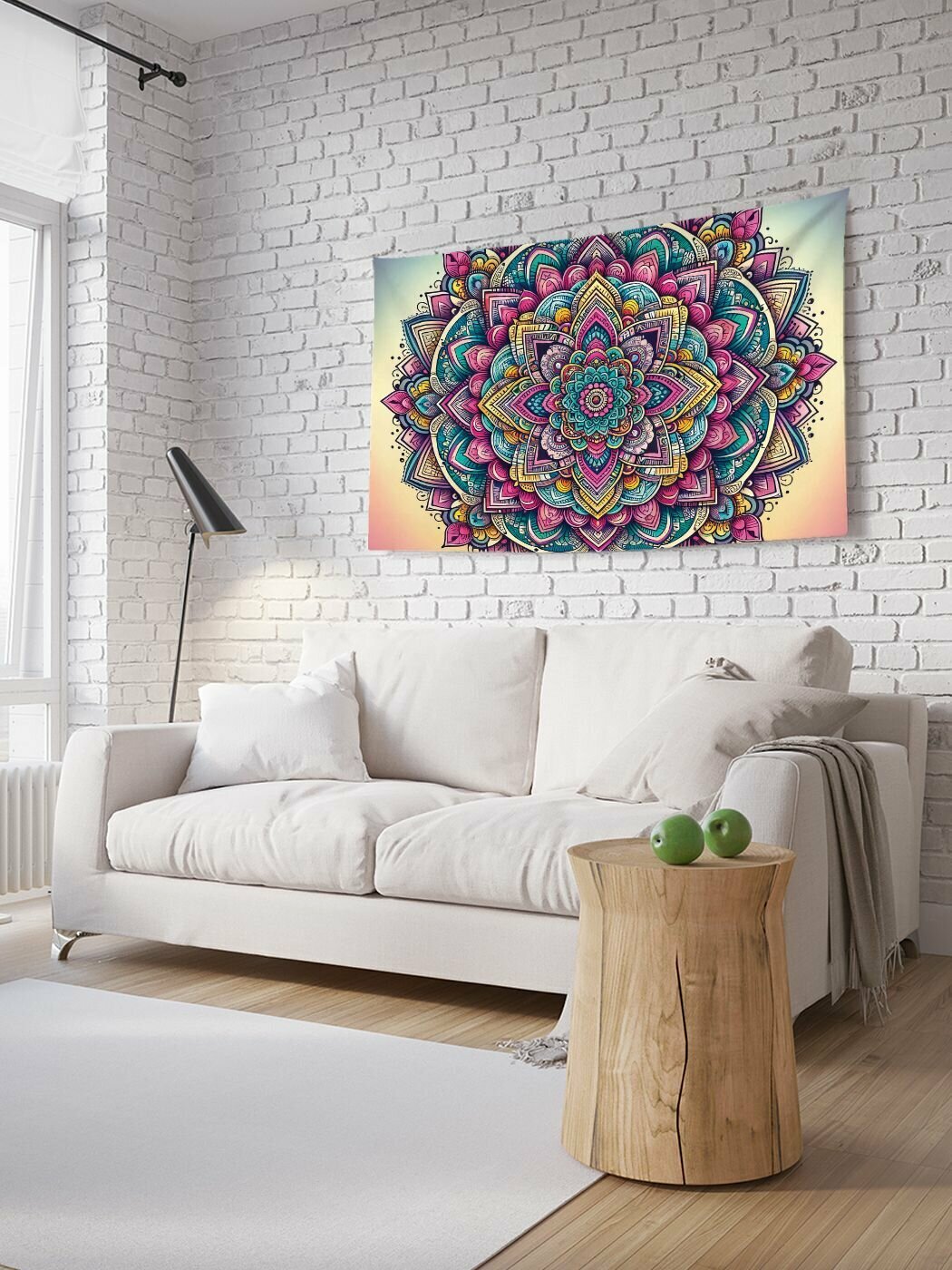 Фотопанно на стену горизонтальный постер 100х150 "Мандала", JoyArty