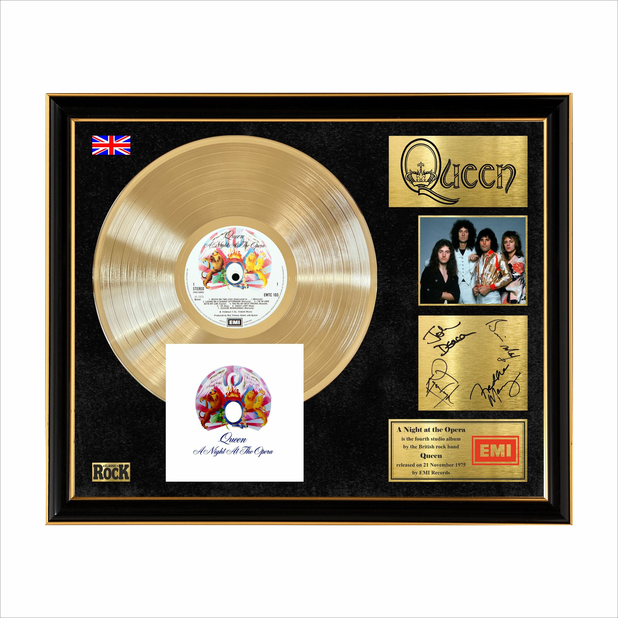 Картина в рамке с пластинкой Queen