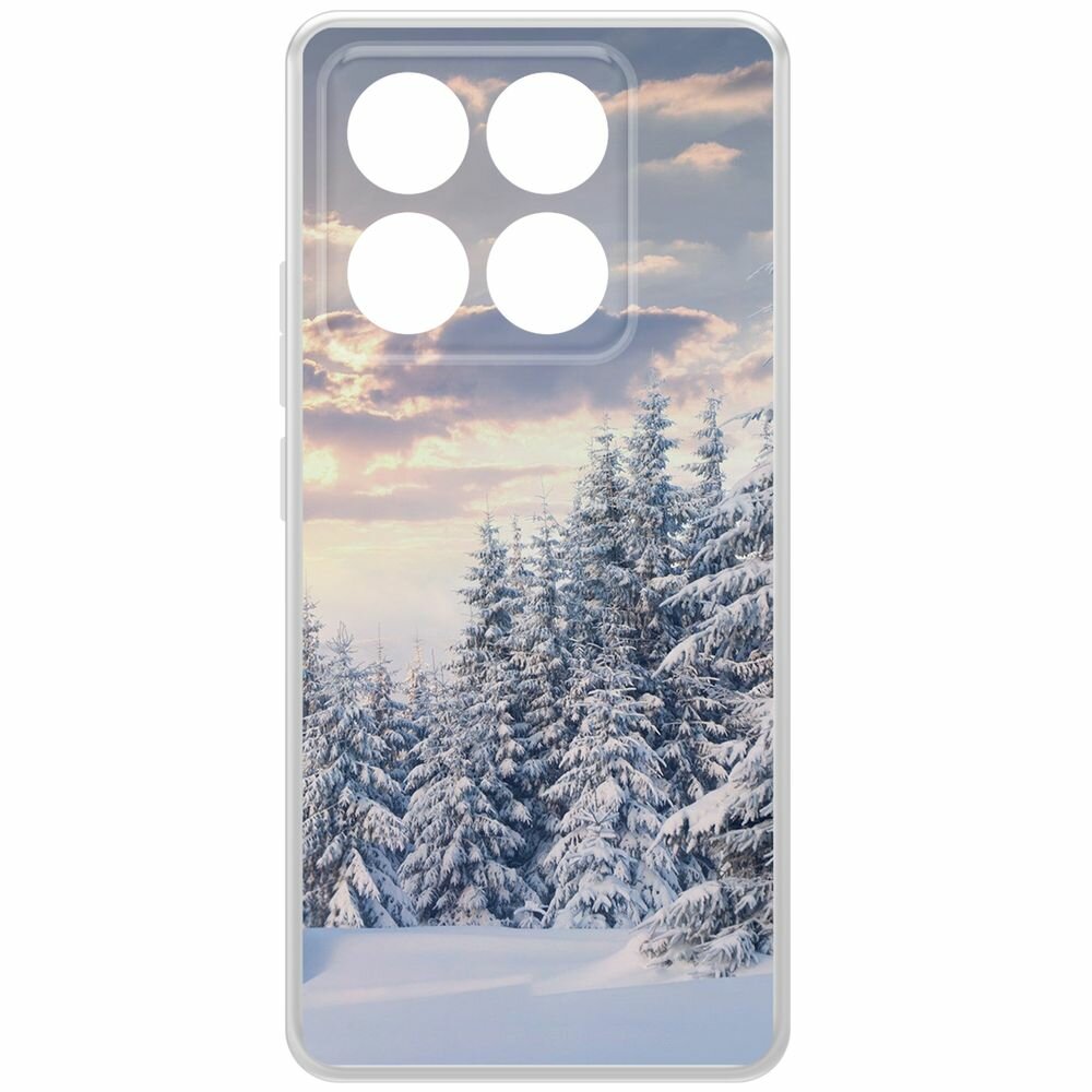 Чехол-накладка Krutoff Clear Case Снежный пейзаж для Xiaomi 14T Pro