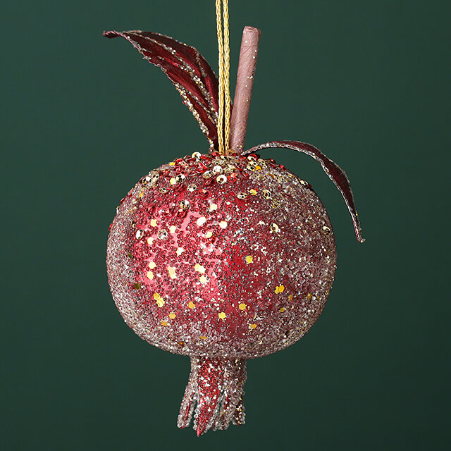 Винтажный елочный шар Гранат Лебрен 13 см, Winter Deco, 2007304
