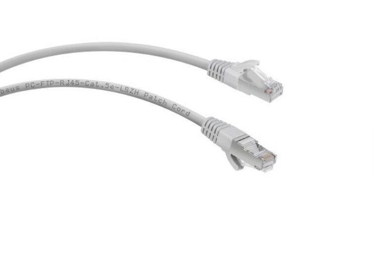 Кабель патч-корд FTP 5e кат. 1м. Cabeus PC-FTP-RJ45-Cat.5e-1m-LSZH