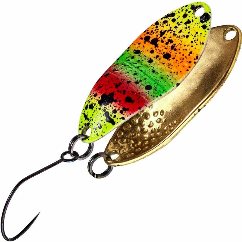 Блесна из латуни на форель, покрыта золотом и серебром RB DHN 2,5гр -191, 32мм