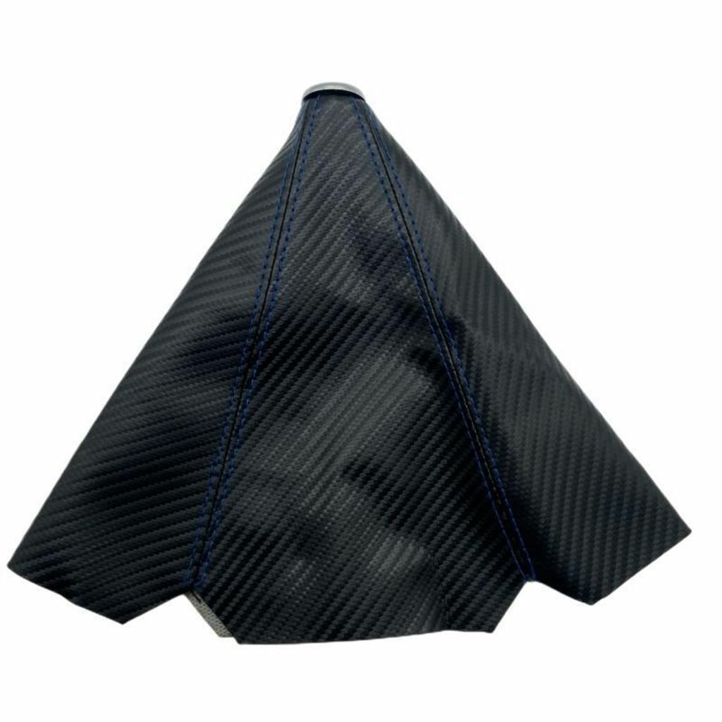 Автомобильный ручной рычаг переключения передач, рычаг переключения передач, пылезащитный чехол, универсальная модель-синяя линия-яркий карбоновый узор