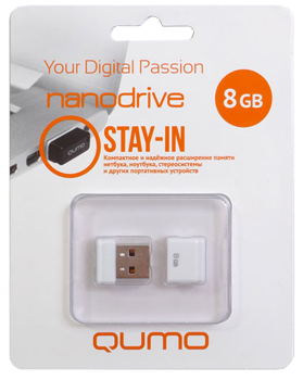USB-накопитель Qumo Nano USB 2.0 8GB White